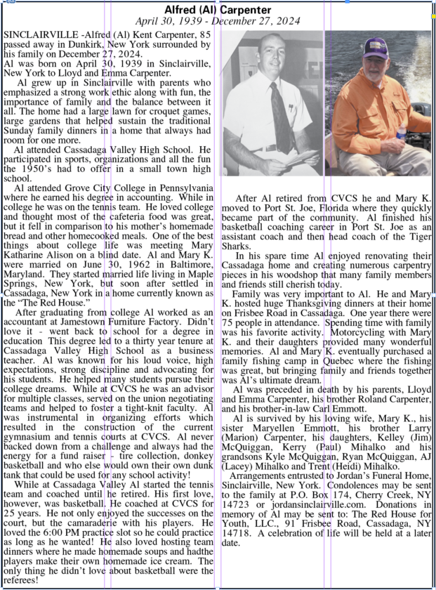 Alfred (Al) Carpenter | News, Sports, Jobs - Observer Today